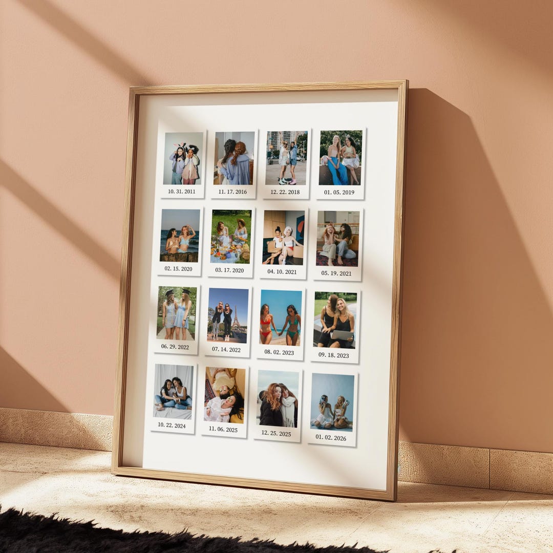 Polaroid Frame Template: Personalized Gift for Best Friend (digital ...