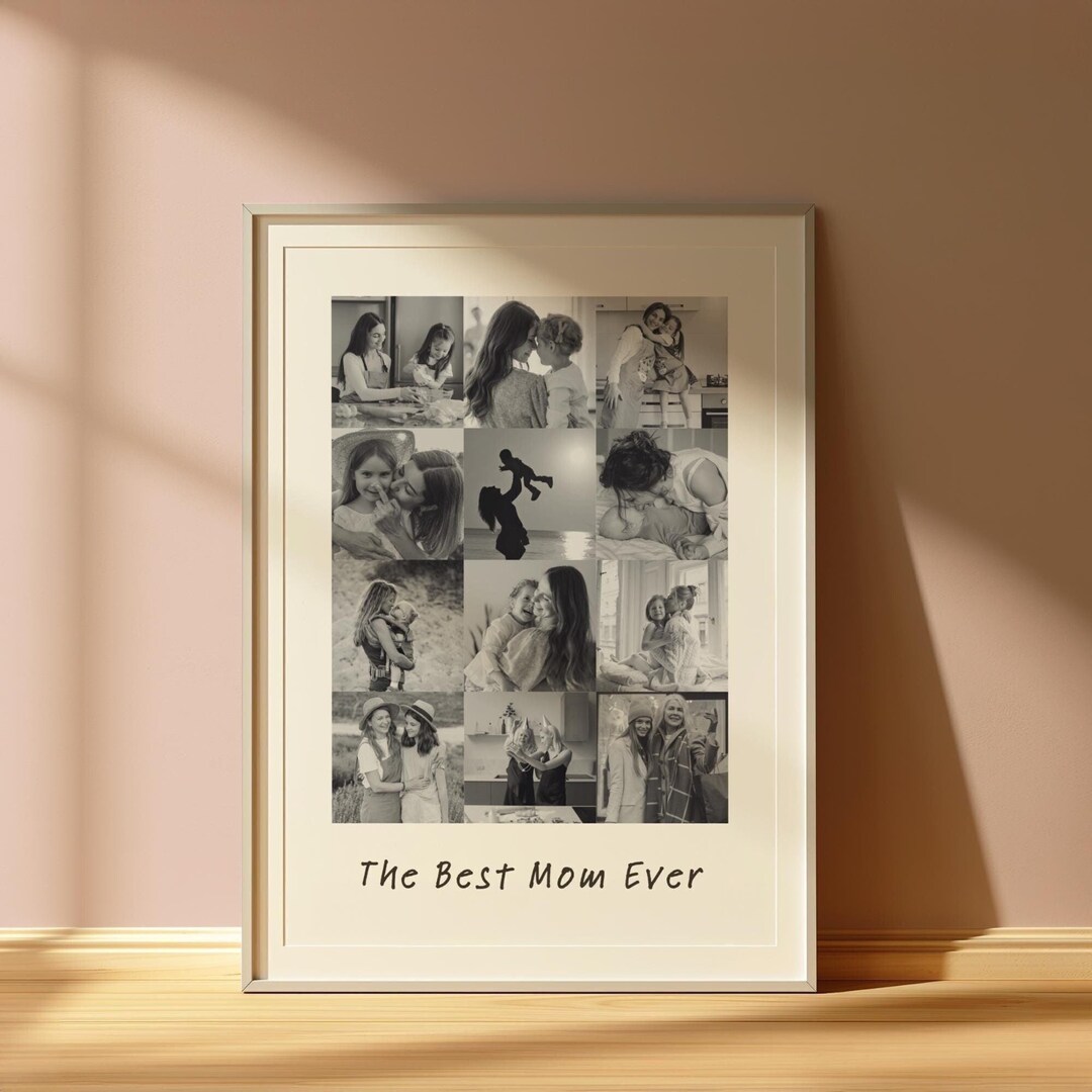 Custom Polaroid Photo Collage Wall Art, First Time Mom Gift From ...