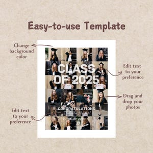 Personalized Photo Collage Graduation Template, Graduation Gifts for ...