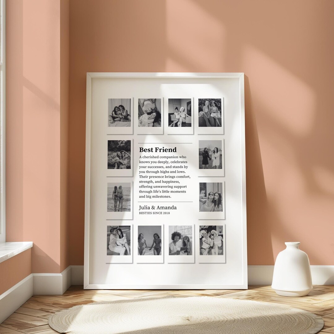 Custom Polaroid Frame Wall Art, Gifts for Best Friend Female, 21st ...
