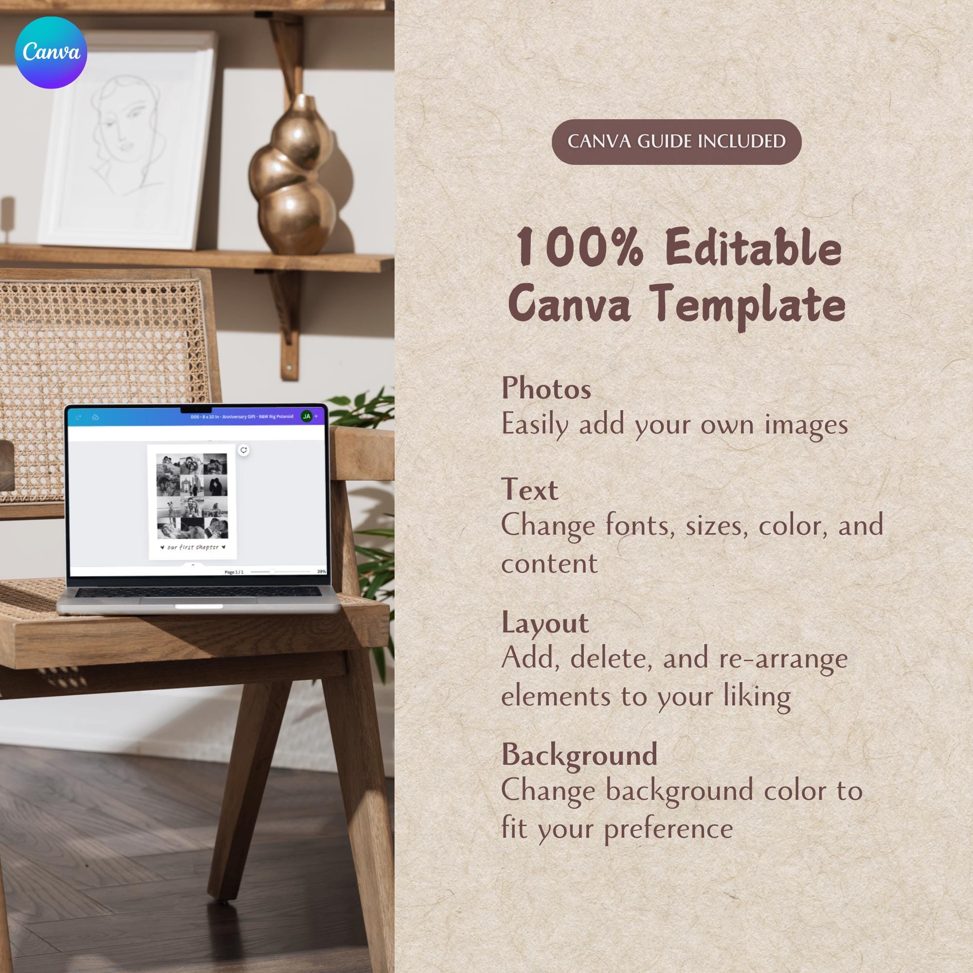 Custom Couple Anniversary Polaroid Frame Template, 1 Yr Anniversary ...