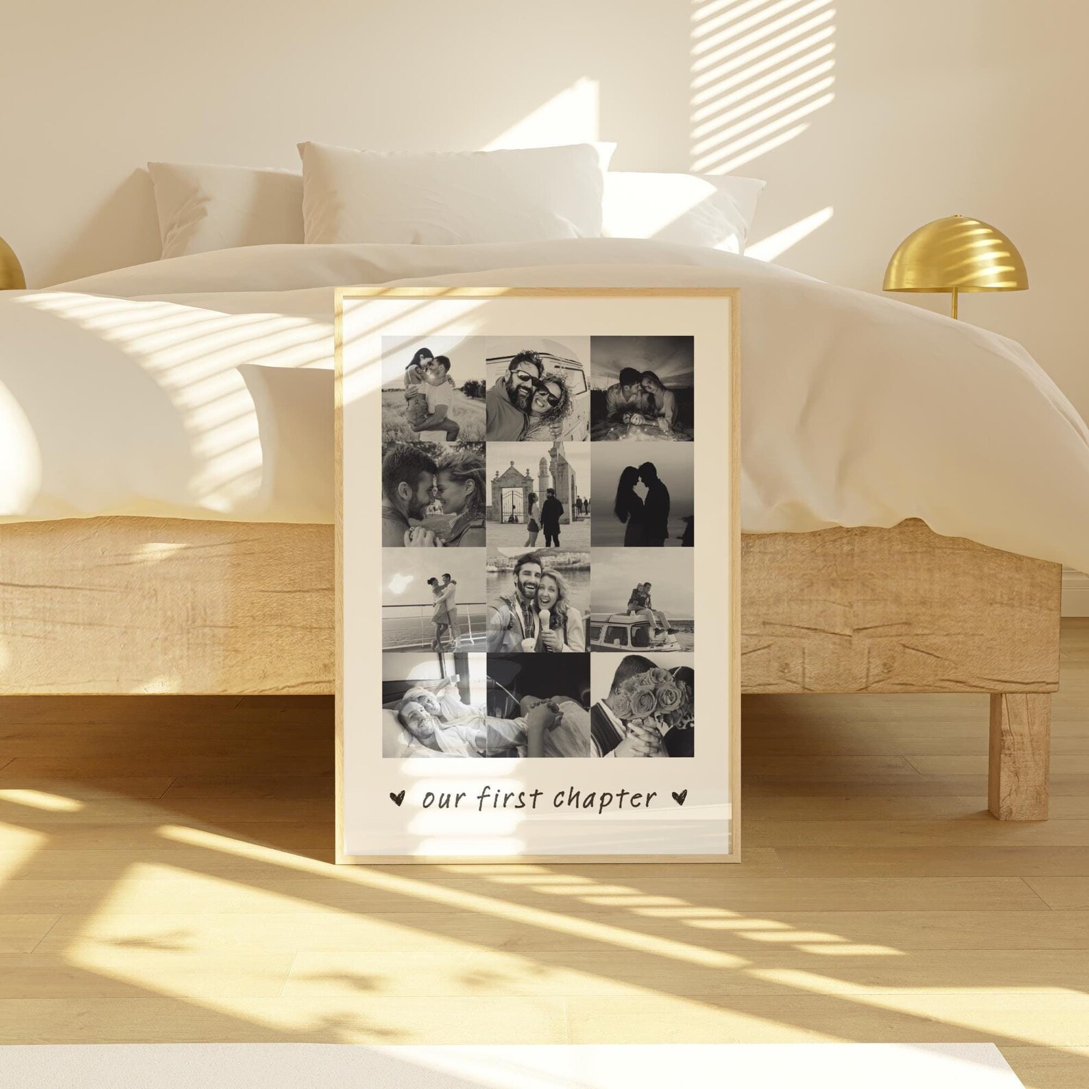 Custom Polaroid Frame Anniversary Template, 1 Year Anniversary Gift for ...