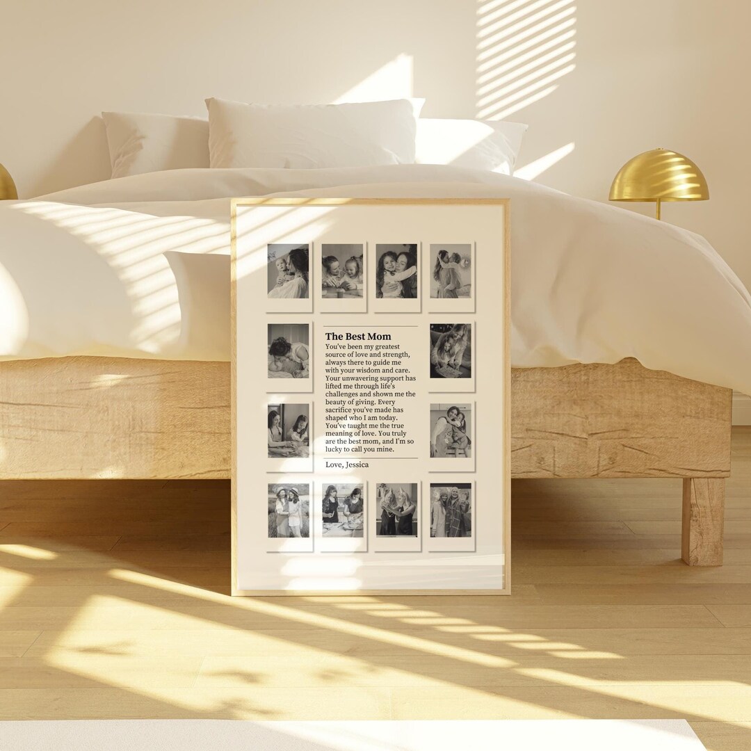 Custom Polaroid Frame Wall Art Template, Thoughtful Mothers Day Gift ...