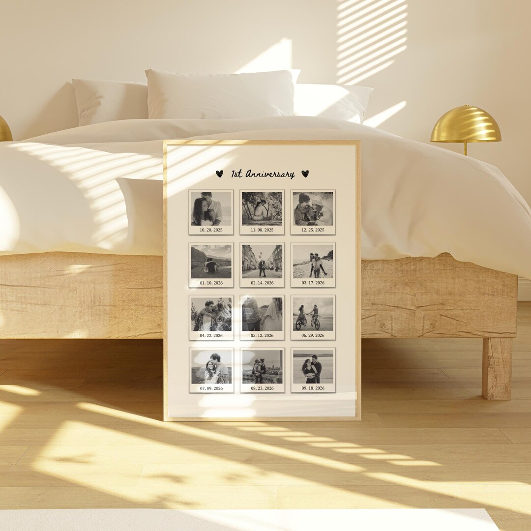 Custom 1 Year Anniversary Gift for Boyfriend or Girlfriend, Polaroid ...