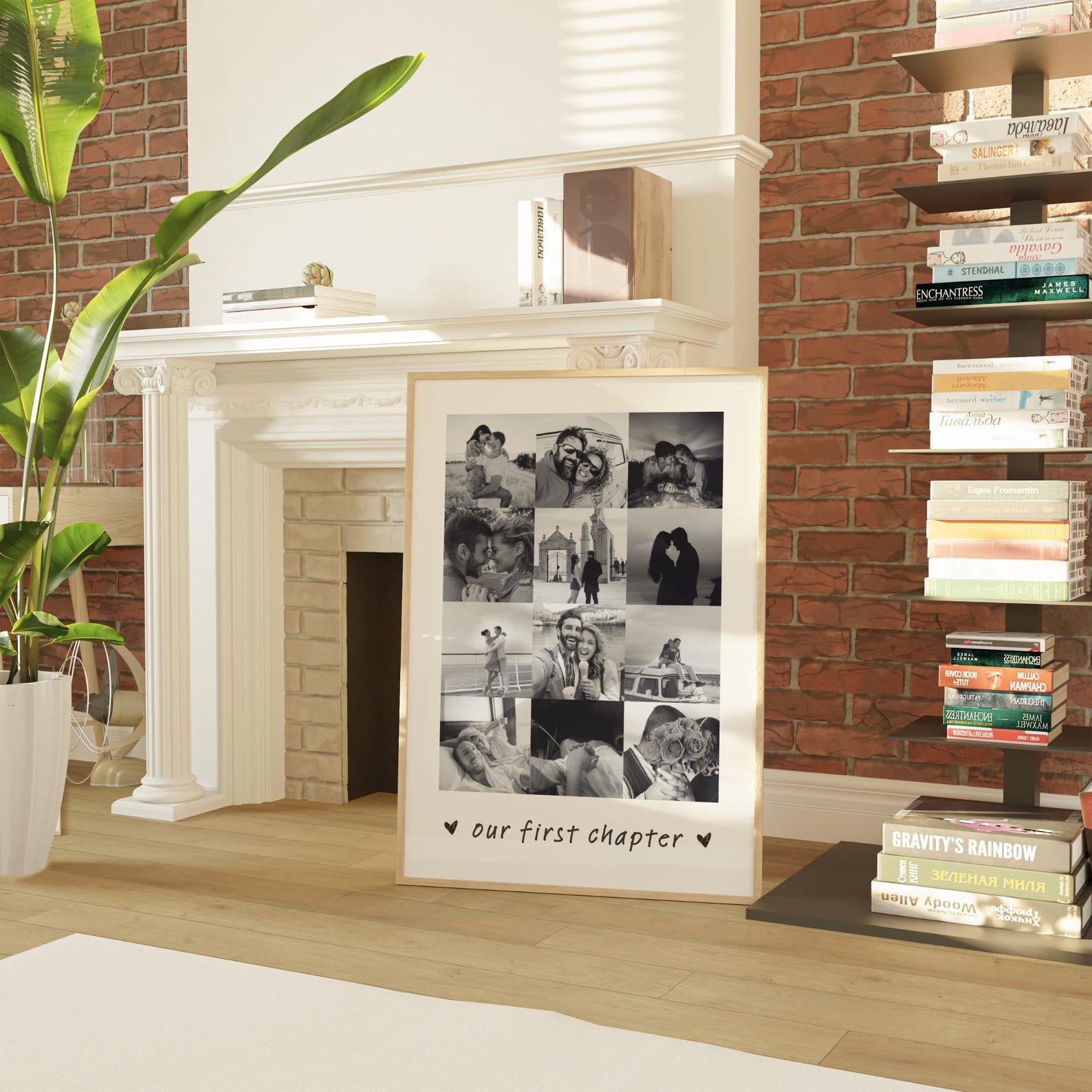 Custom Polaroid Frame Anniversary Template, 1 Year Anniversary Gift for ...