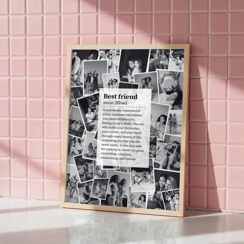 Custom Photo Collage Gift for Best Friend Template, Personalised Best ...