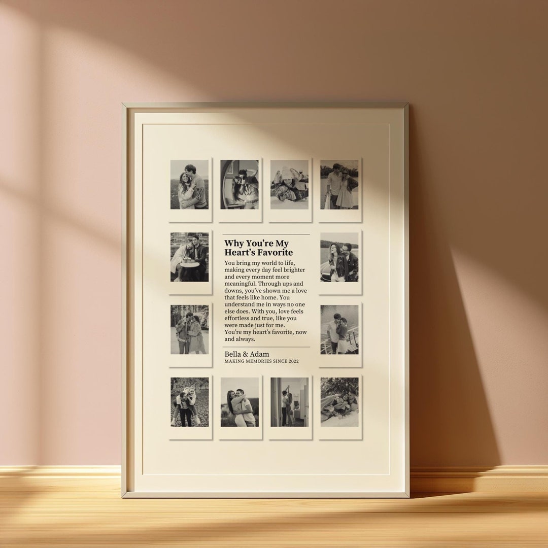 Custom Polaroid Frame Wall Art, 21st Birthday Gift for Him and Her ...
