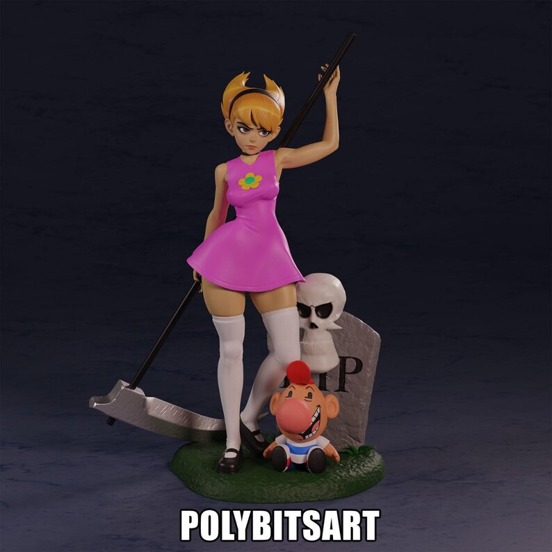 Grim Adventures Mandy Figure, 3D Painted Figure, Action Figures ...