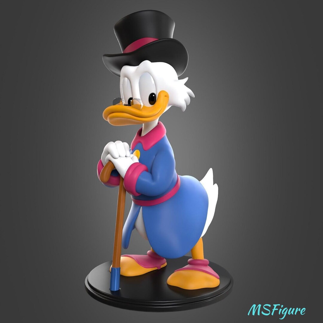 Scrooge Mc Duck Figure, 3D Painted Figure, Action Figures, Miniature ...