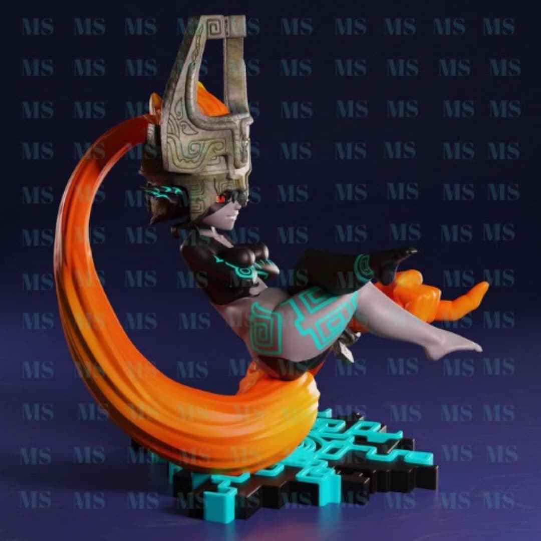 Twlight Princess Midna Figure, 3D Painted and Unpainted Figures, Action ...