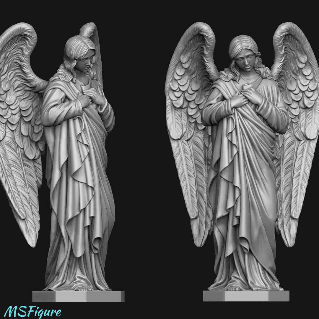 Angel of Compassion Statue, 3D Printed Statue, Miniature Scupulture ...