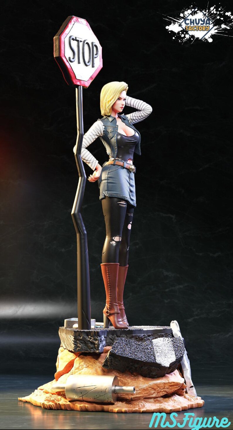Android 18 Figure, 3D Painted Figures, Action Figurines, Miniature ...