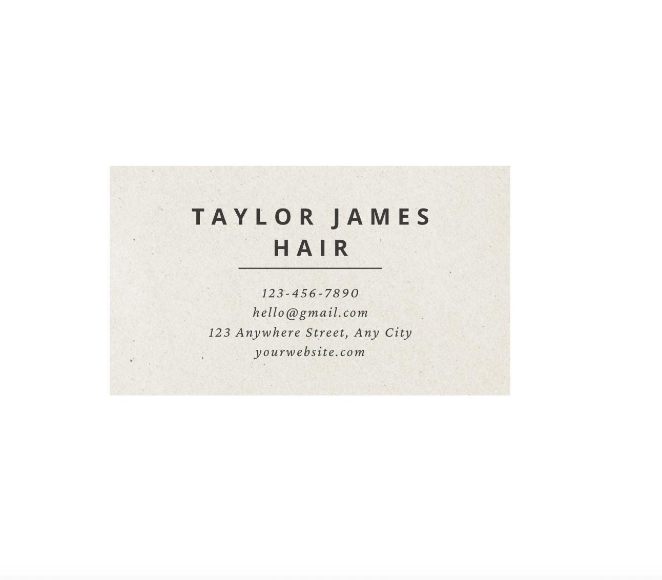 Customizable Creative Script Business Card Template - Etsy