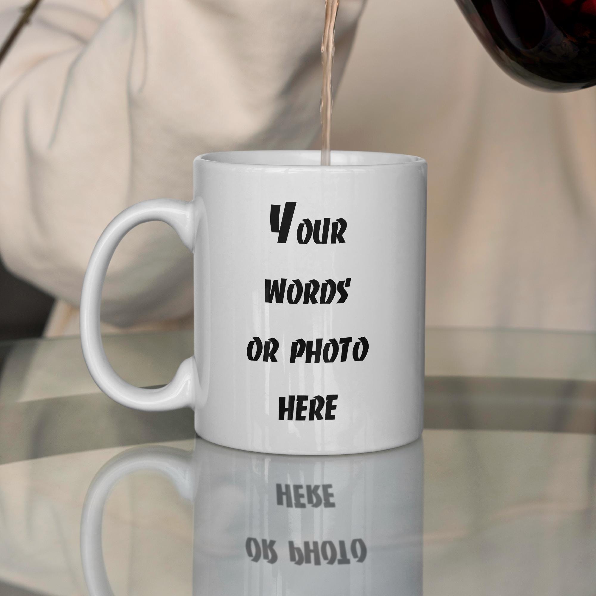 Custom Text or Mug, Coffee Mug With Photo, Add Your Photo to A Mug ...