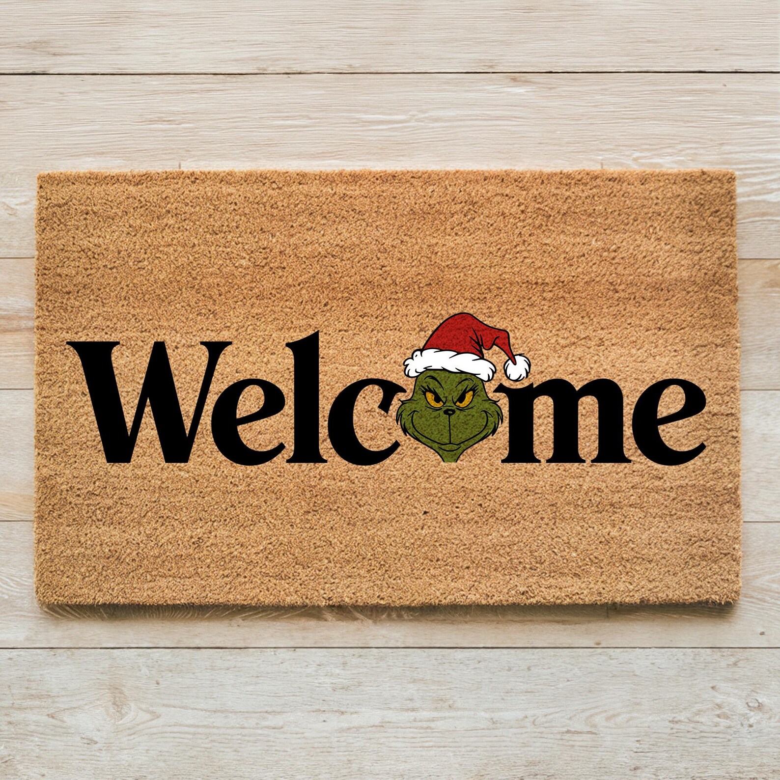 Welcome Grinch Doormat, Grinch Decor, Christmas Doormat, Porch Decor ...
