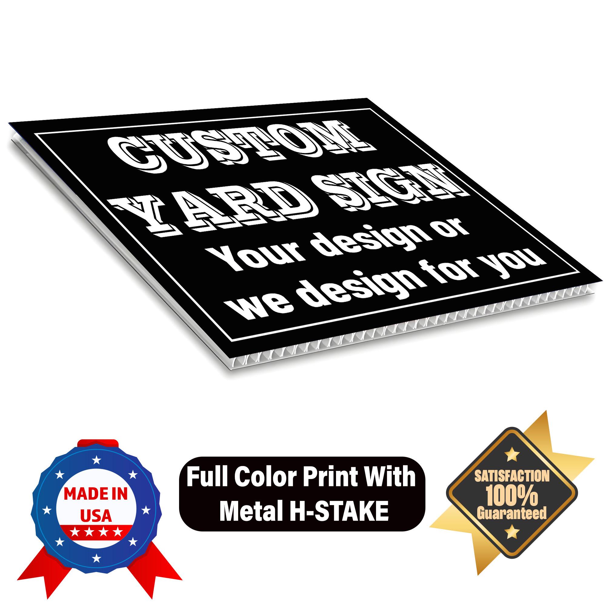 Custom Design Yard Sign, Personalized Yard Sign, Custom Lawn Sign ...