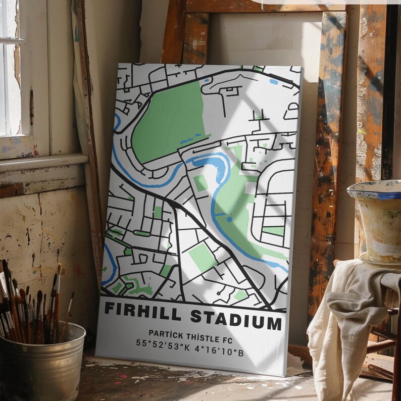 Stadium Wall Art Print, Football Stadium Map Print, Football Lover Gift ...