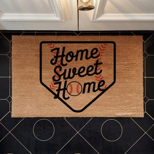 Baseball Home Sweet Home Doormat, Baseball Doormat, Home Doormat ...