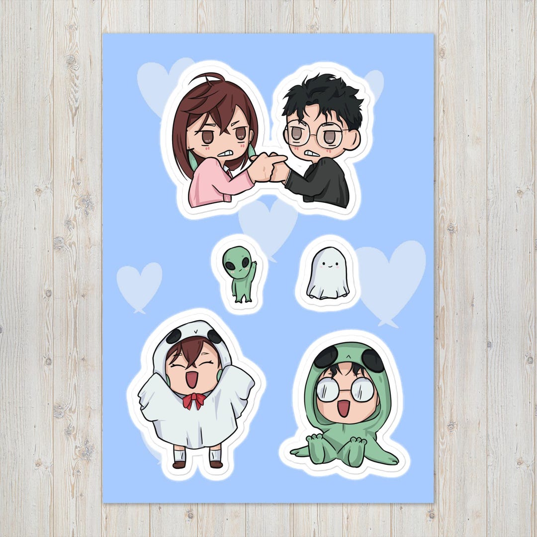 Dan Da Dan, Momo Ayase, Okarun, Alien, Ghost, Sticker Sheet, Anime ...