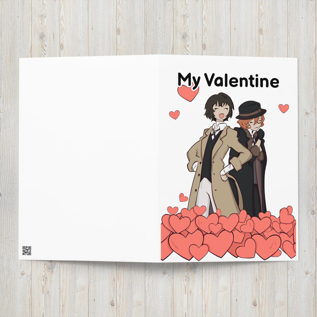 Bungo Stray Dogs, Osamu Dazai, Chuya Nakahara, Valentines Card, Anime ...