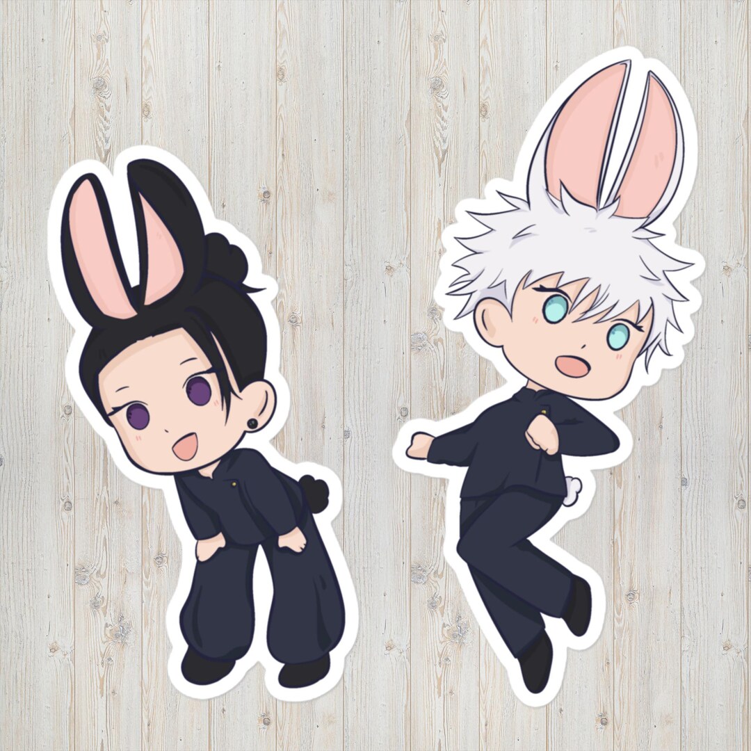 Suguru Geto, Satoru Gojo, Jujutsu Kaisen, Bunny Ears, Bubble Stickers ...