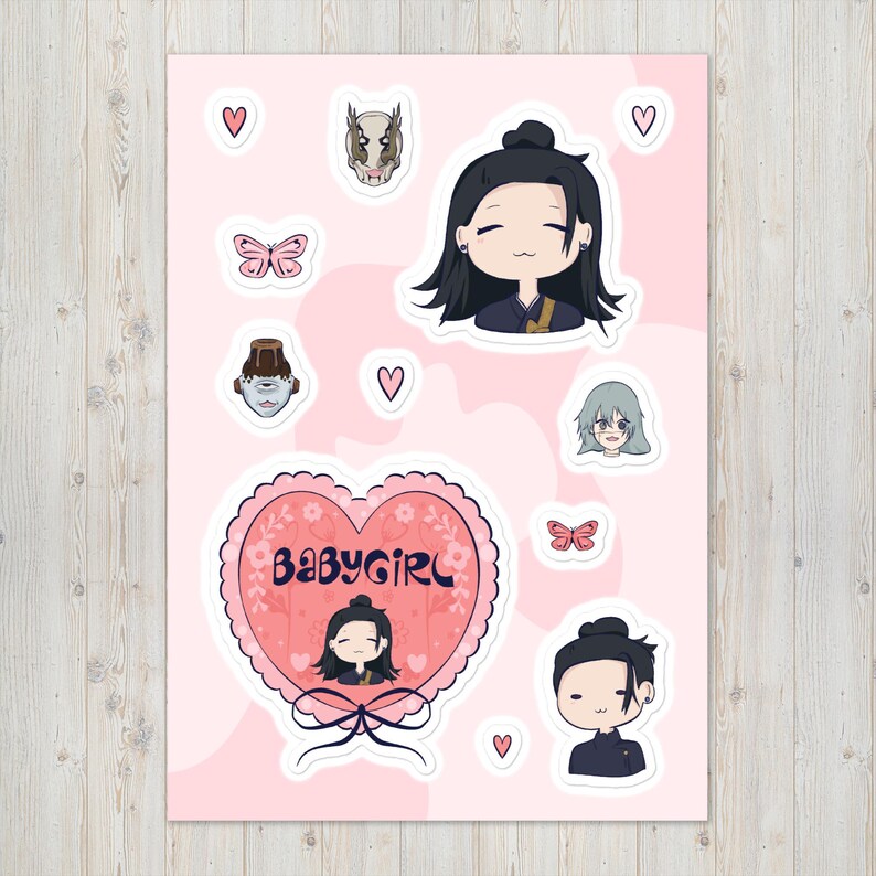 Suguru Geto, Satoru Gojo, Baby Girl, Jujutsu Kaisen, Sticker Sheet ...