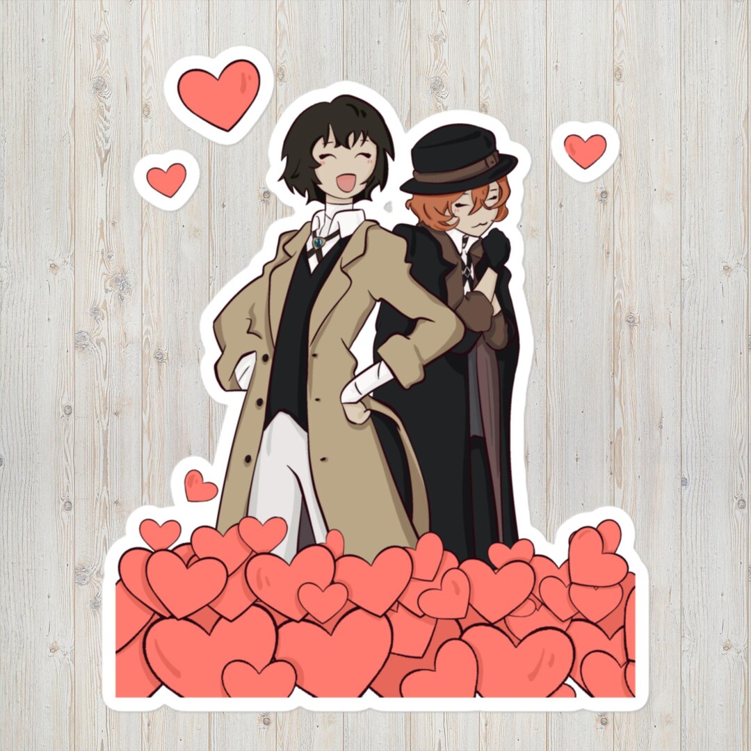 Bungo Stray Dogs, Osamu Dazai, Chuya Nakahara, Valentines Sticker ...