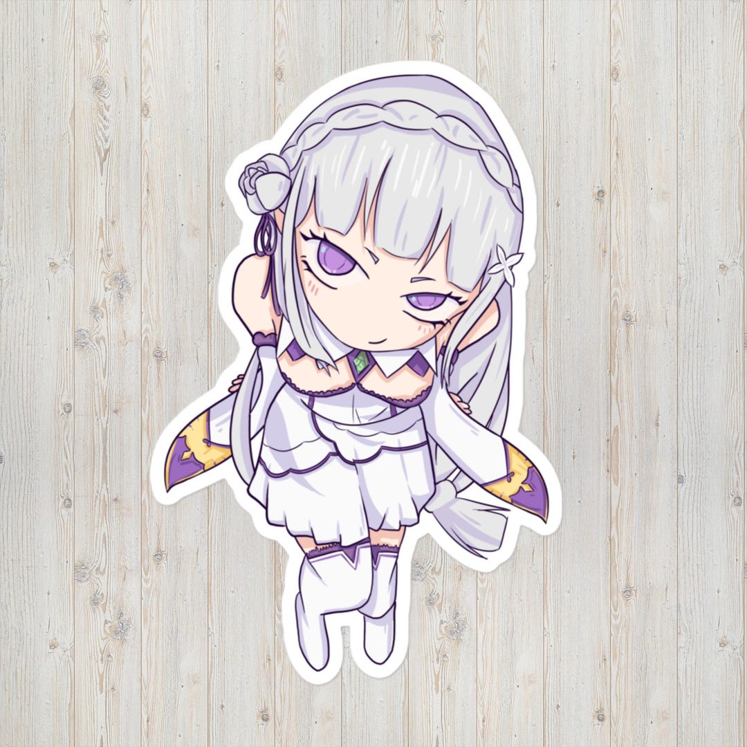 Re:zero, Emilia, Bubble Sticker, Anime Merch - Etsy