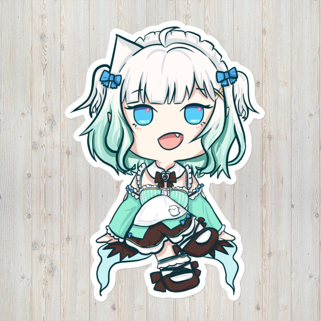 Maid Mint Fantome, Bubble Sticker, Indie Vtuber Merch - Etsy