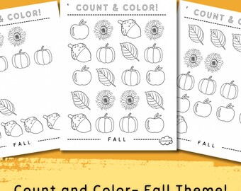 Count and Color Printable Coloring Sheet - Beginner Shapes, Preschool ...