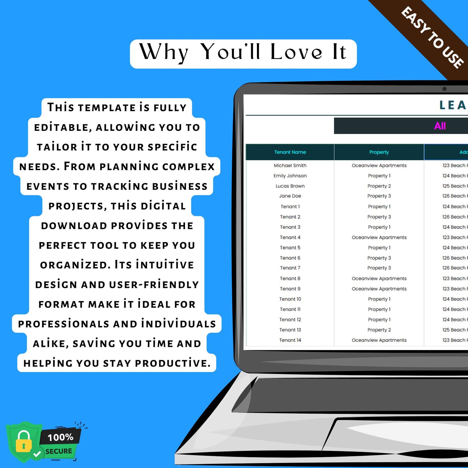 Lease Agreement Tracker Template Google Sheets, Rental Property ...