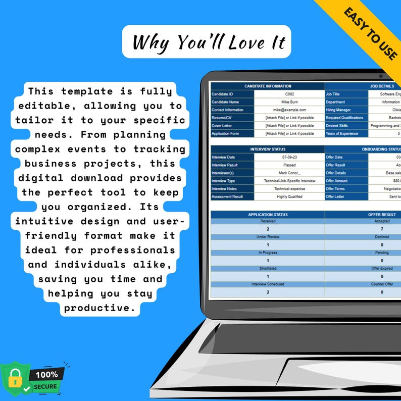 HR Recruitment Tracking Spreadsheet Template, Google Sheets Hiring ...