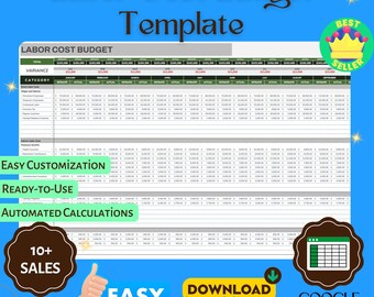 Labor Cost Budget Template, Editable Google Sheets for Managing ...