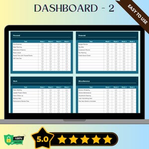 Editable Monthly Checklist Template, Google Sheets, Digital Download ...
