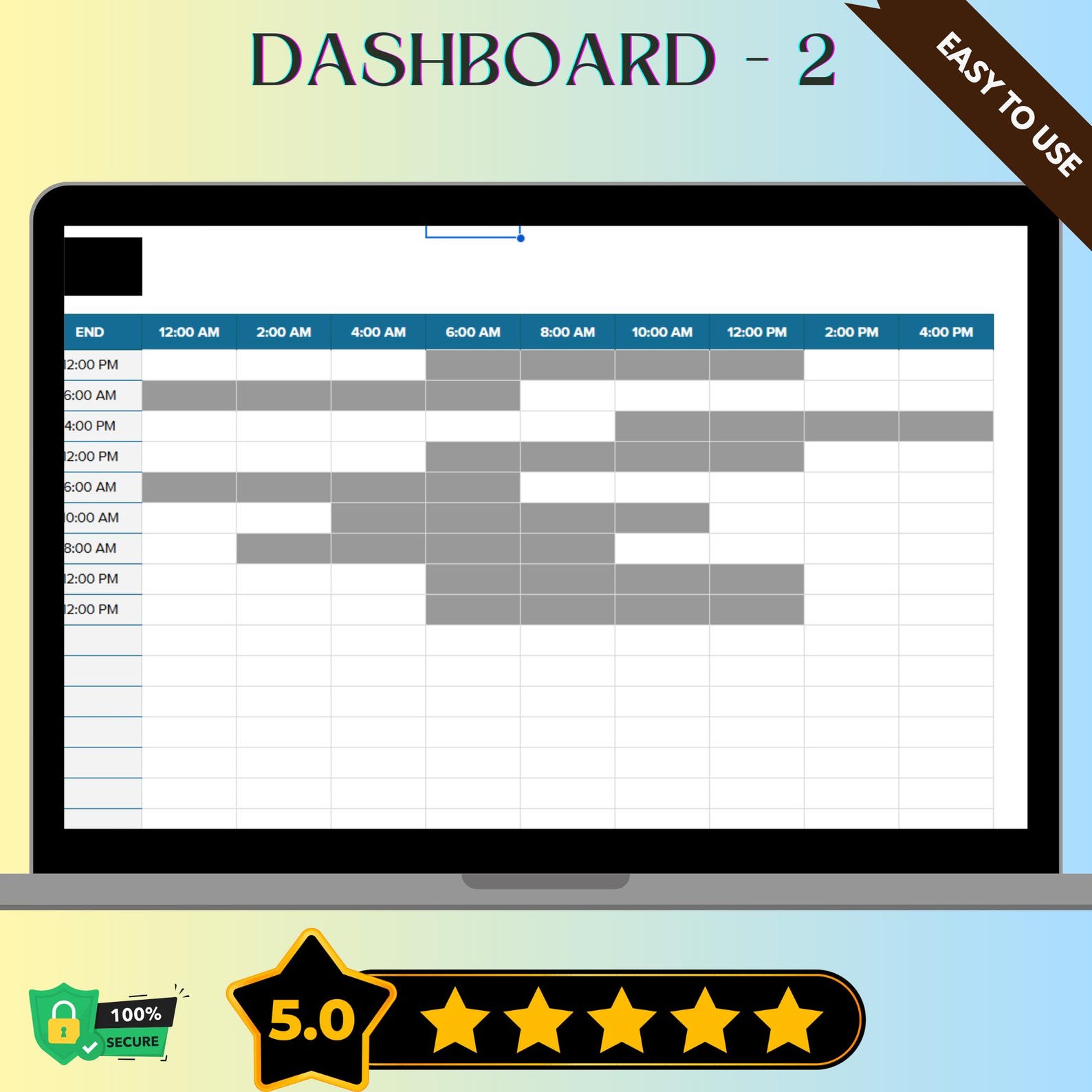 Employee Schedule Gantt Chart Template Google Sheets Staff Planner Work ...