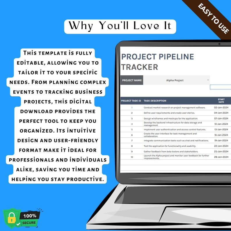 Project Pipeline Tracker Template: Editable Google Sheets (digital ...