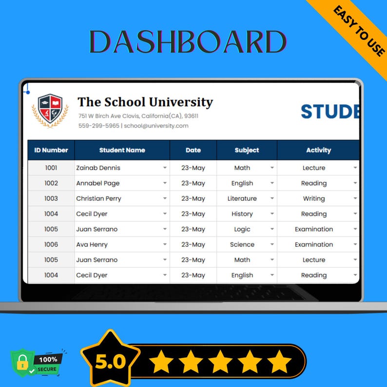 Student Time Tracker Template, Study Planner for Academic Success ...