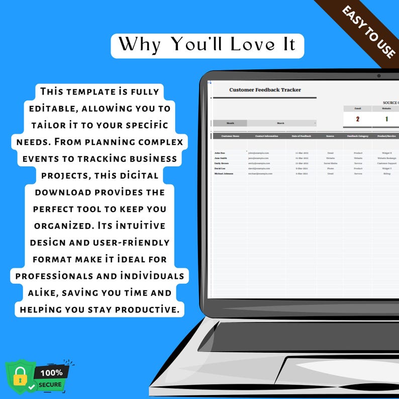 Customer Feedback Tracker Template, Editable Google Sheets, Feedback Management Tool for ...