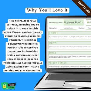 Business Plan and Tracker Spreadsheet, Google Sheets for Strategic ...