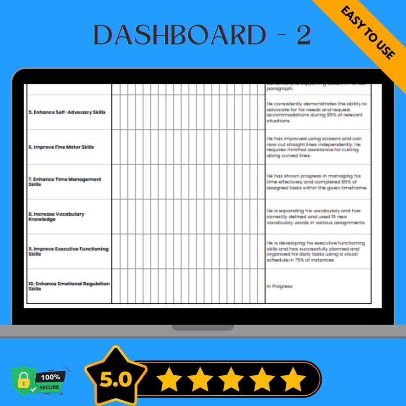 Special Education IEP Tracking Sheet Template, Individualized Education ...