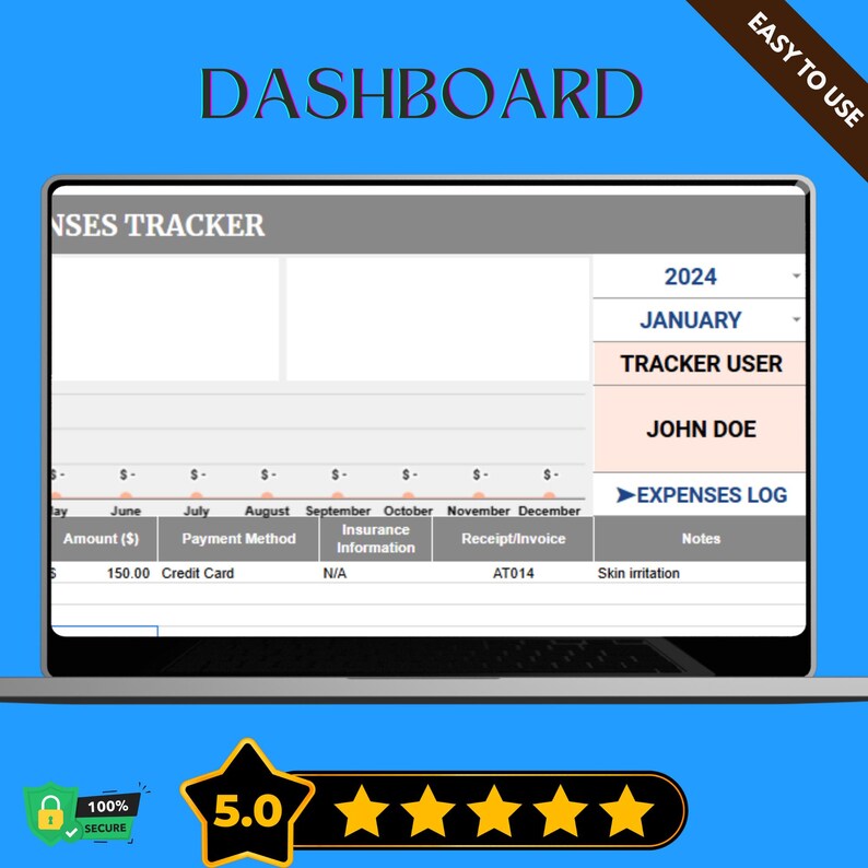 Medical Expenses Tracker Template, Editable Google Sheets, Digital ...