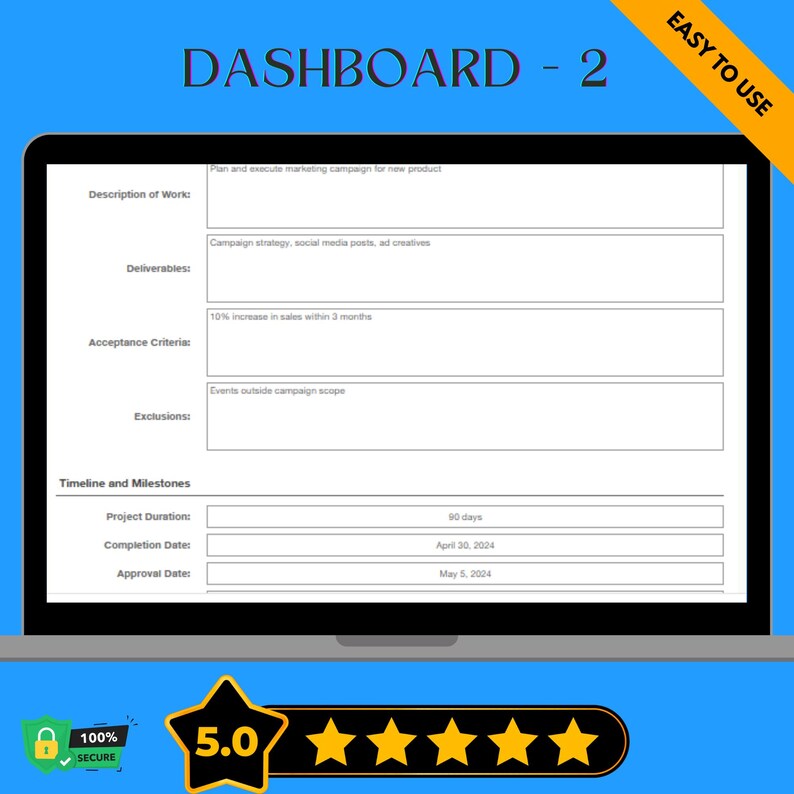 Editable Statement of Work Template: SOW Agreement (google Sheets) - Etsy