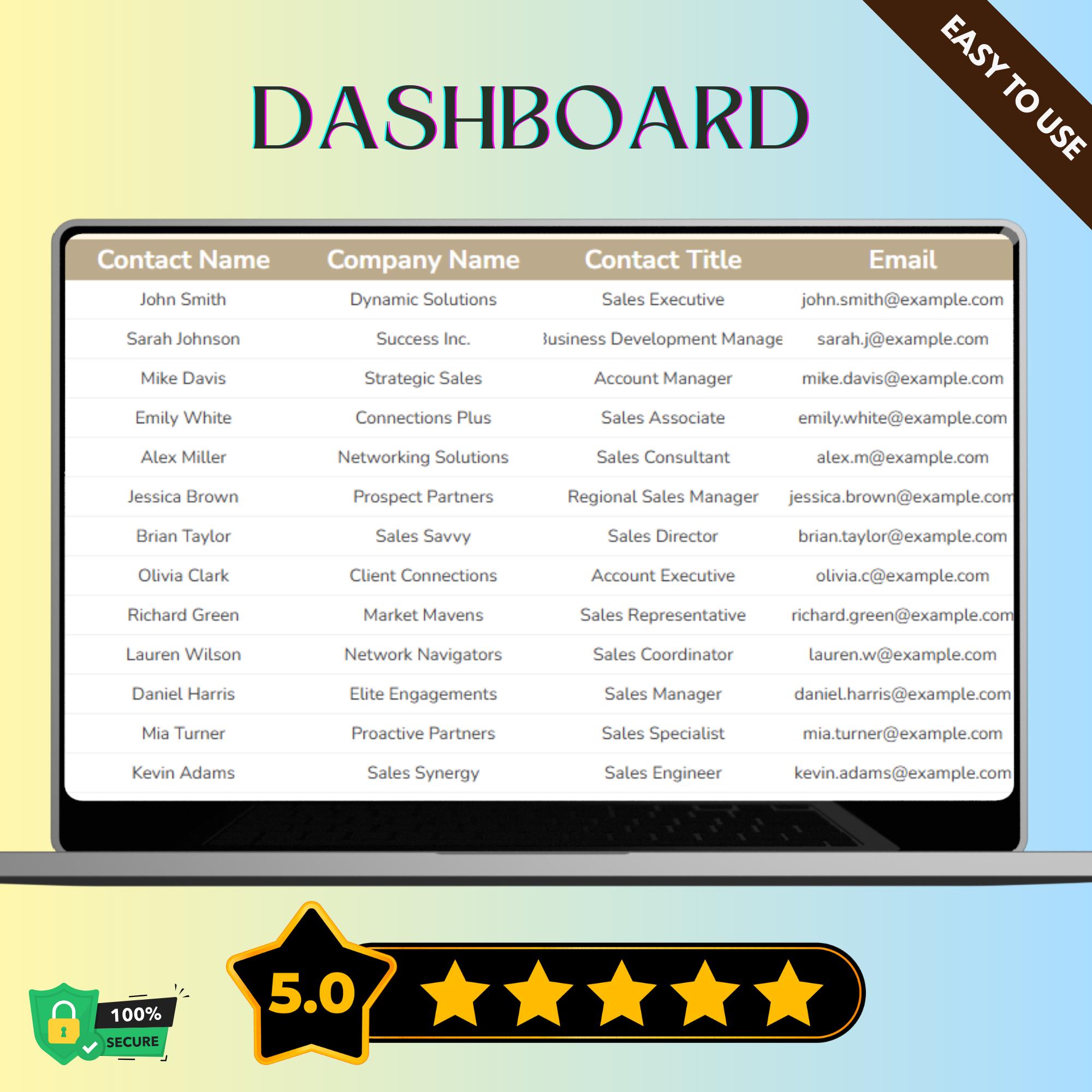 Contact List Template | Google Sheets Contact Log | Client Contact List ...