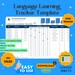 Language Learning Tracker Template, Editable Google Sheets Digital ...