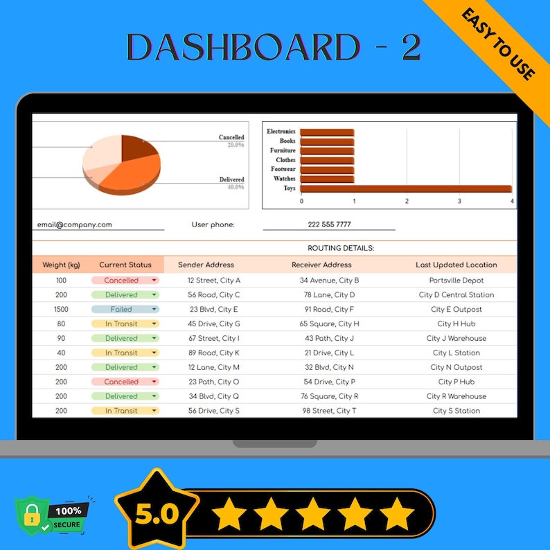 Shipment Tracking Spreadsheet: Logistics & Delivery Management (google ...