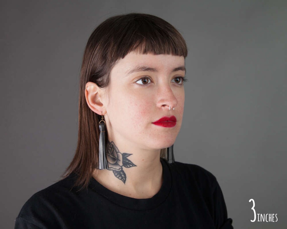 Fringe Bike Tube Earrings - Etsy