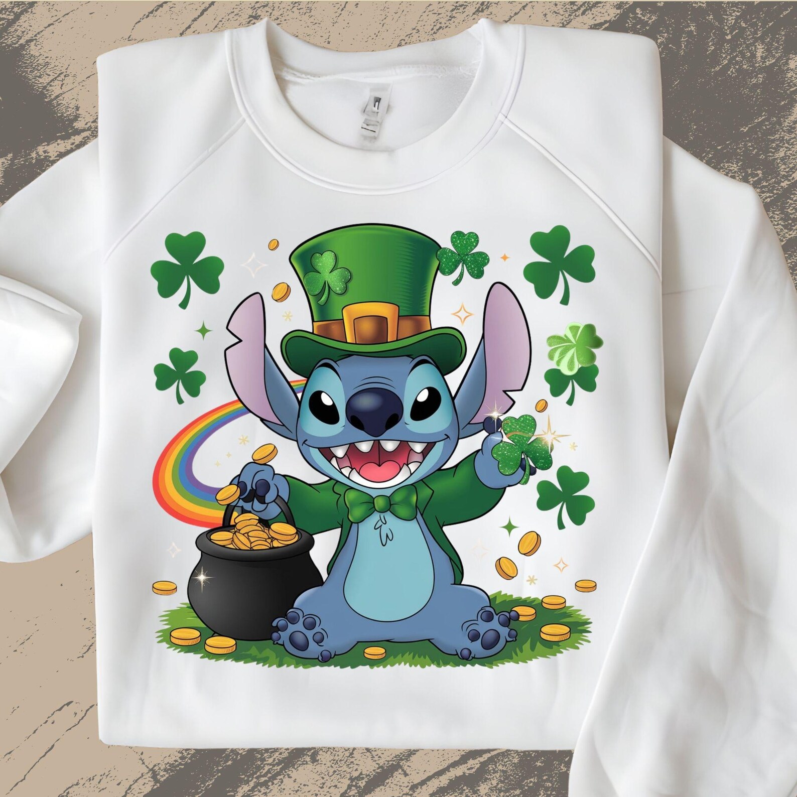 St. Patricks Day Inspired Sti-tch Design Png Fictional Cartoon ...