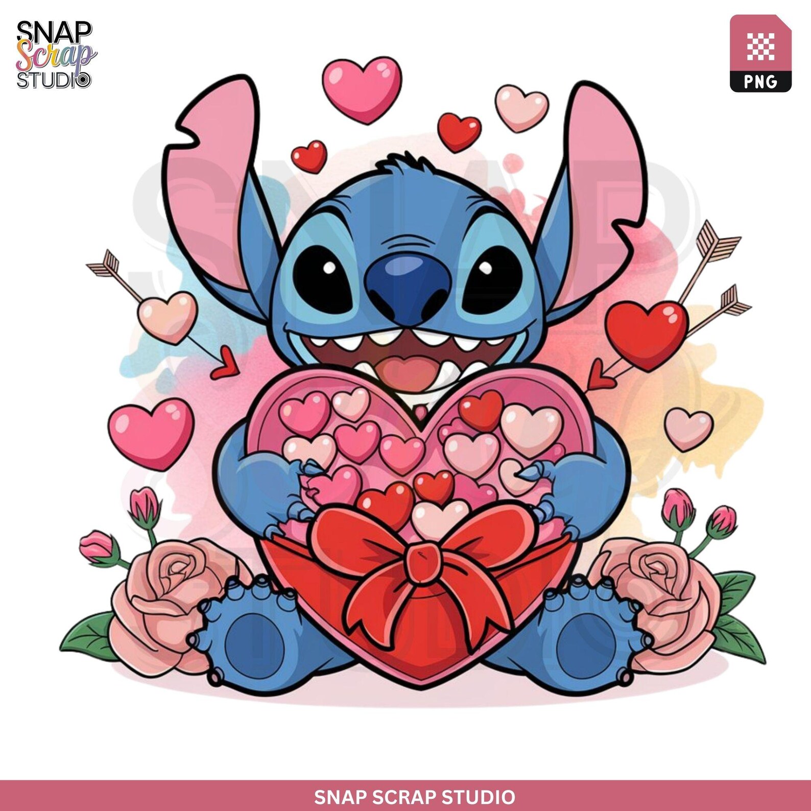 Sti-tch Loves Chocolate Allien Cartoon Valentines Day Cartoon Love Design Valentine Day Cartoon ...