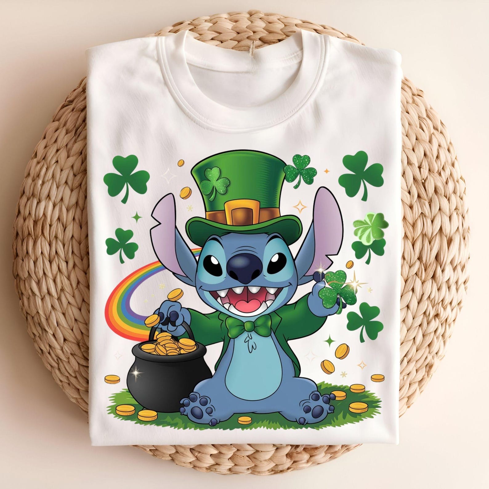 St. Patricks Day Inspired Sti-tch Design Png Fictional Cartoon Character St. Patricks Memorial ...