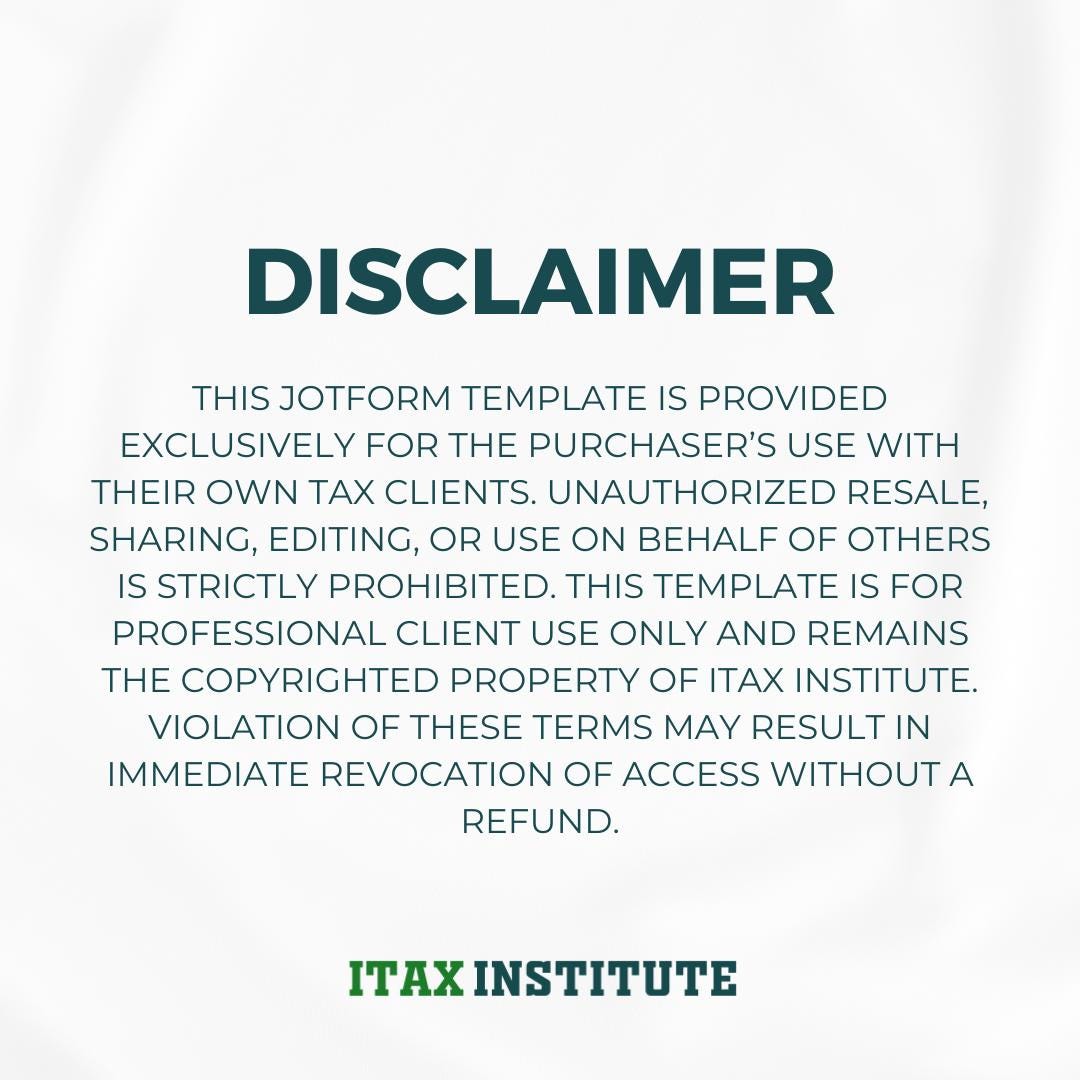 IRS Due Diligence Client Questionnaire Bundle for Tax Professionals - Etsy